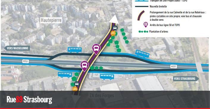 À Hautepierre, concertation lancée pour un nouveau pont sur la M351